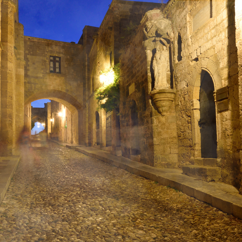 Embrace the intricate and complex design of the Old Town of Rhodes ...